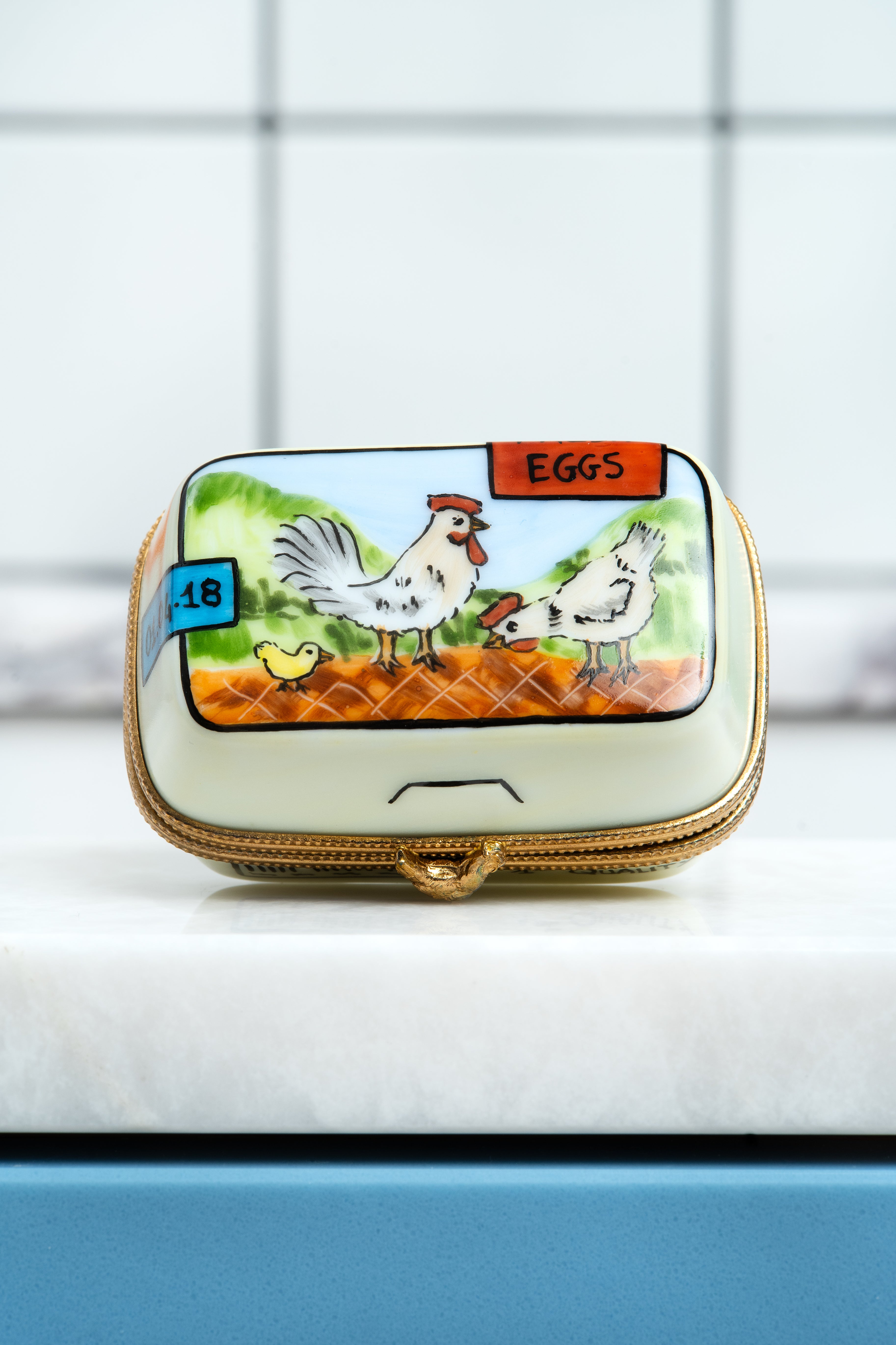 Eggs in Carton Limoges Box