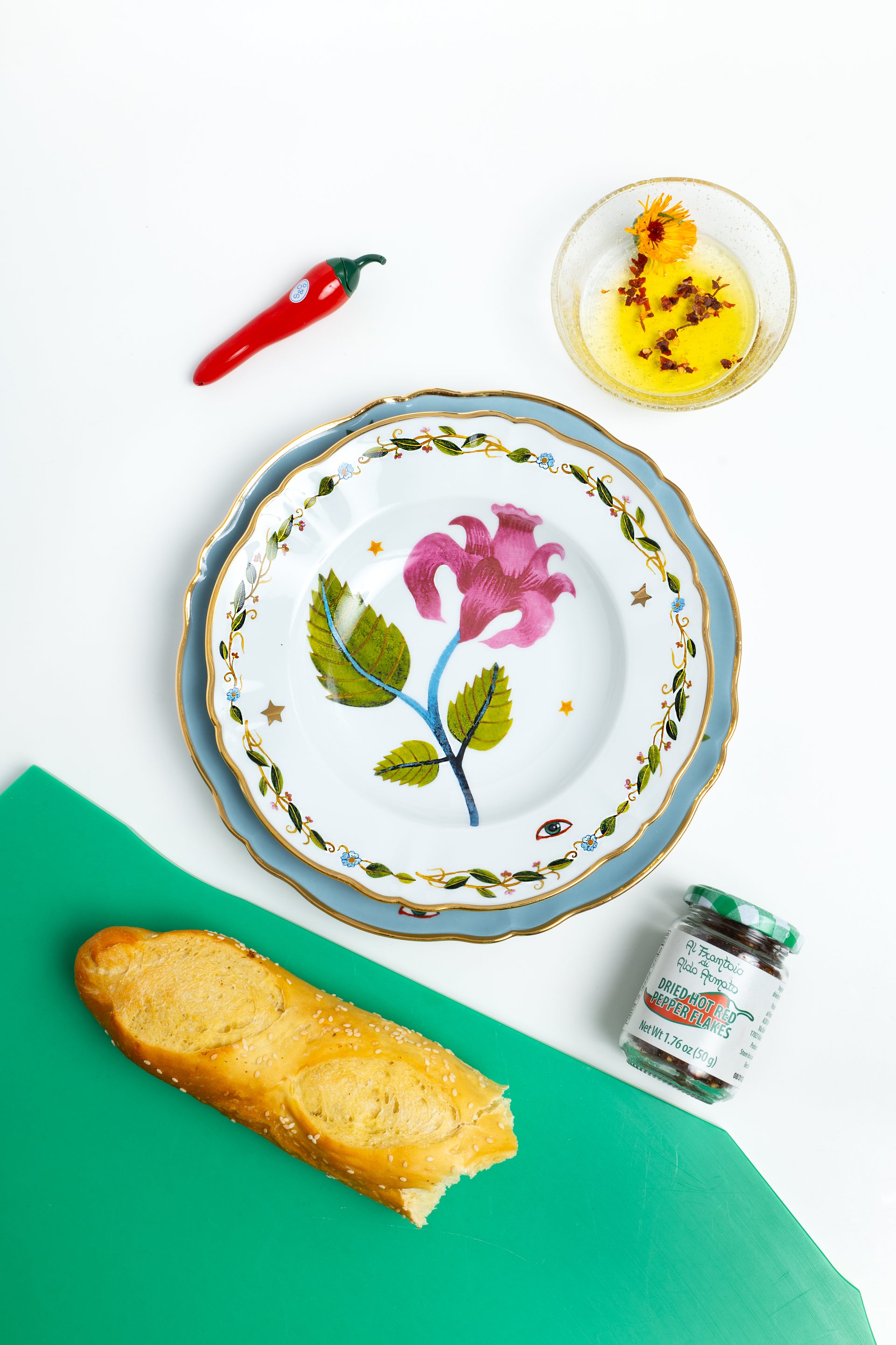 Pink Flower Deep Plate | Bitossi