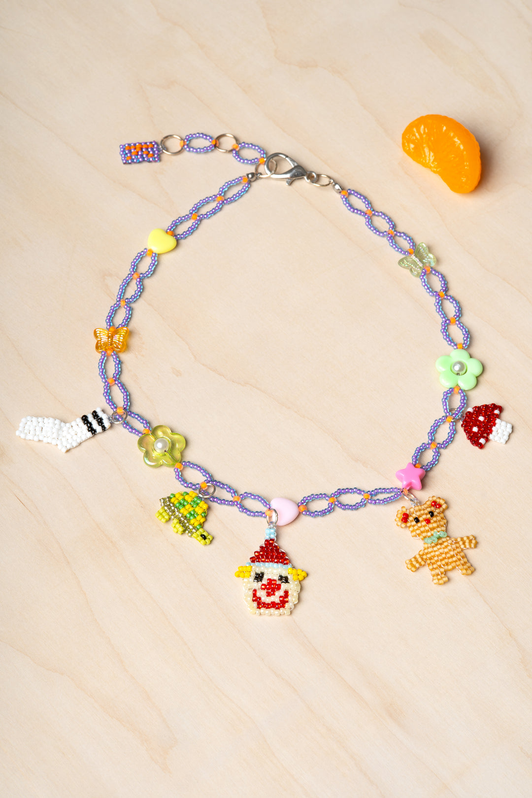Multi-Charm Clown Necklace